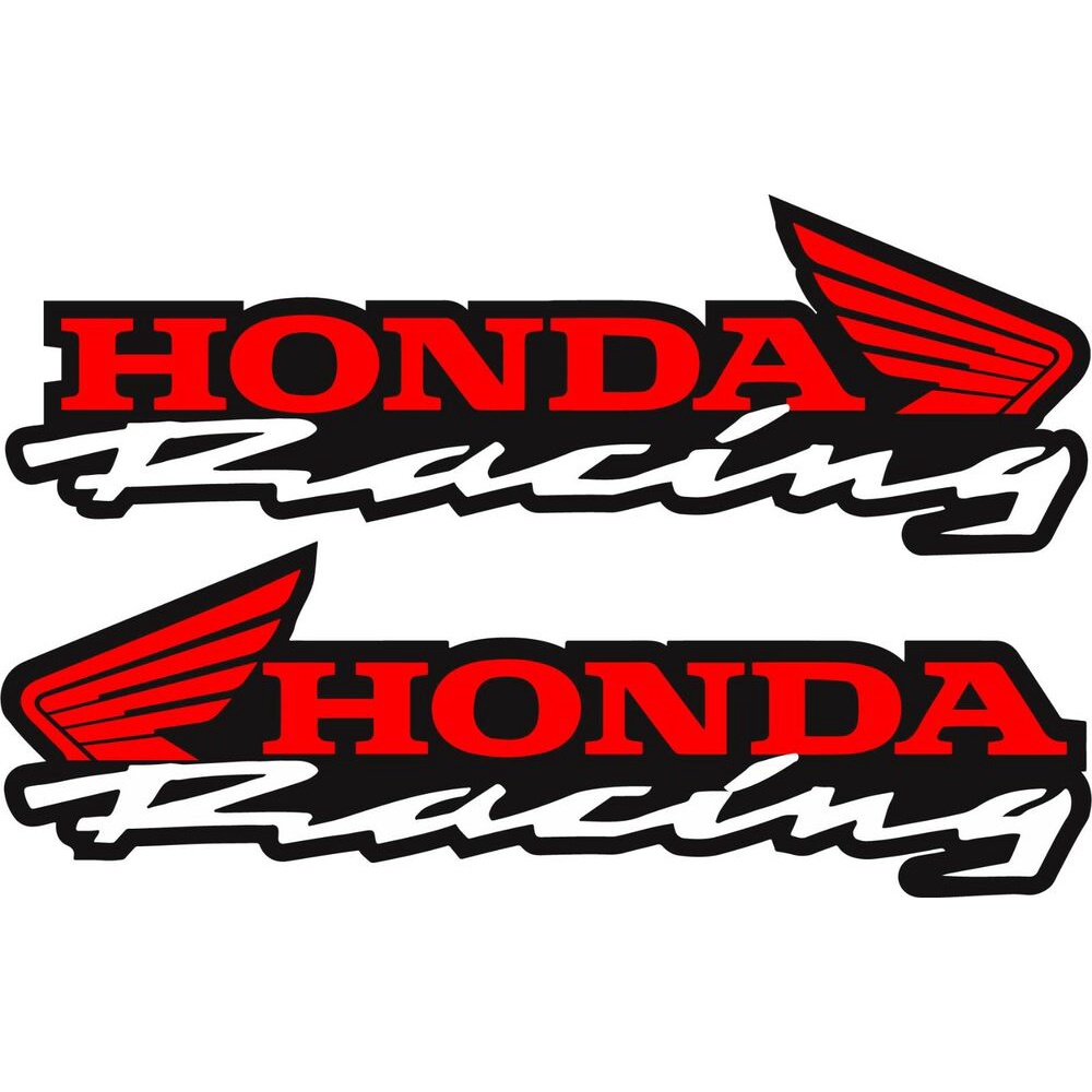 2x Honda Racing Bike Motorcycle Motorsport Retro Vintage Vinyl Sticker ...