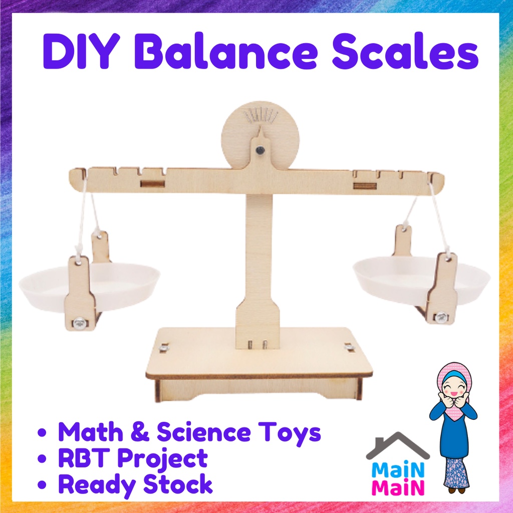 DIY wooden Balance scales STEM Science Experiment Mathematical Toys ...
