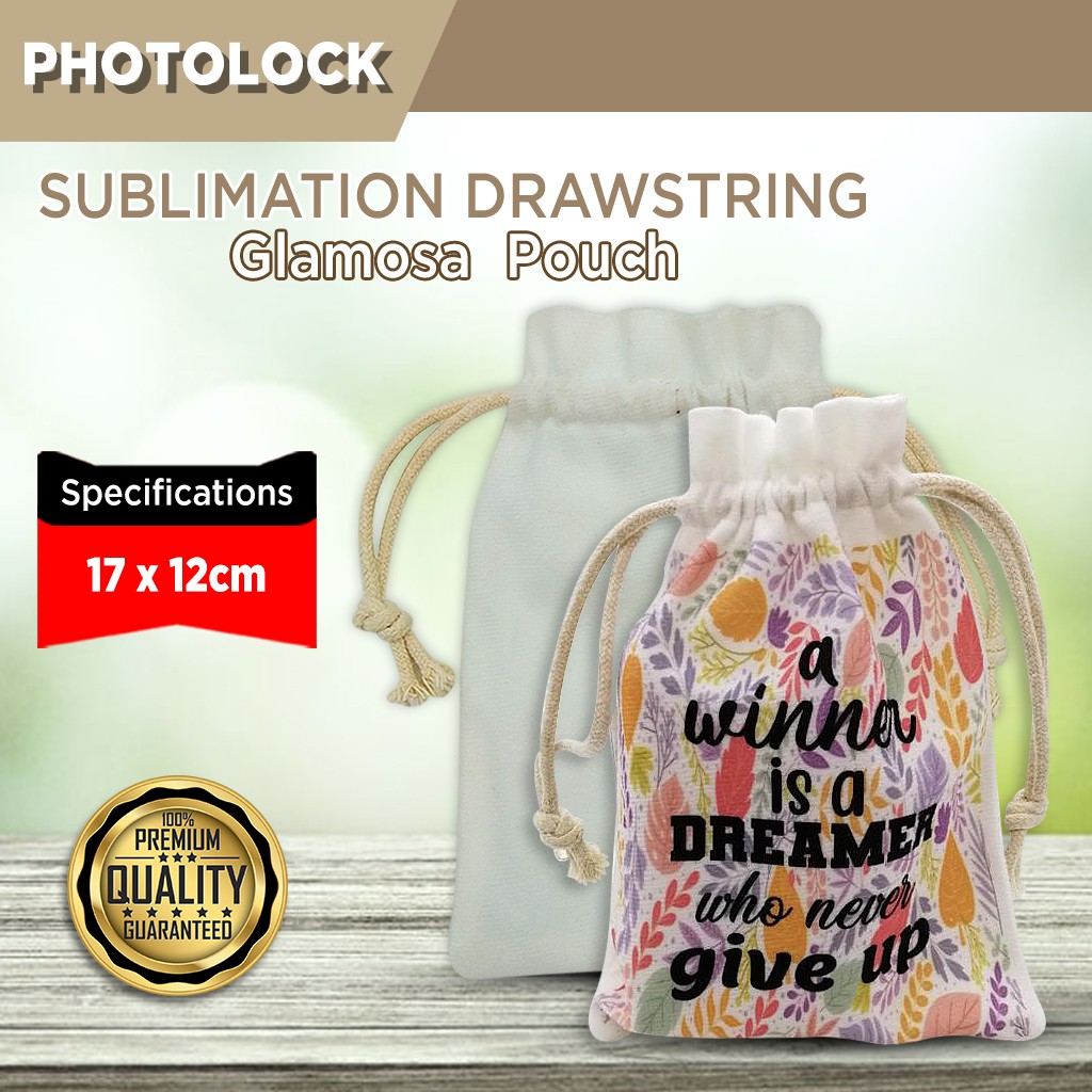 Sublimation Glamosa Drawstring Pouch TH-34 (120 x 175mm) | Shopee Philippines
