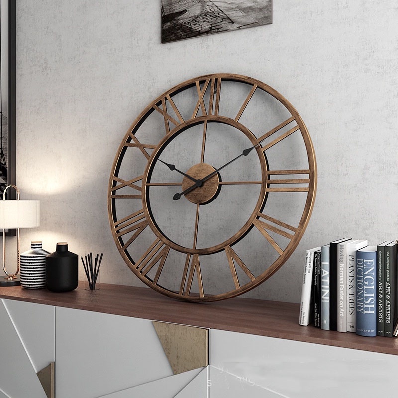 【COD】40CM Wall Clock Nordic Living Room Bedroom Creative Clock 3D ...