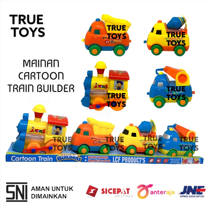 TRUE TOYS - Play Train Cartoon Train toy with magnetic lights and music ...