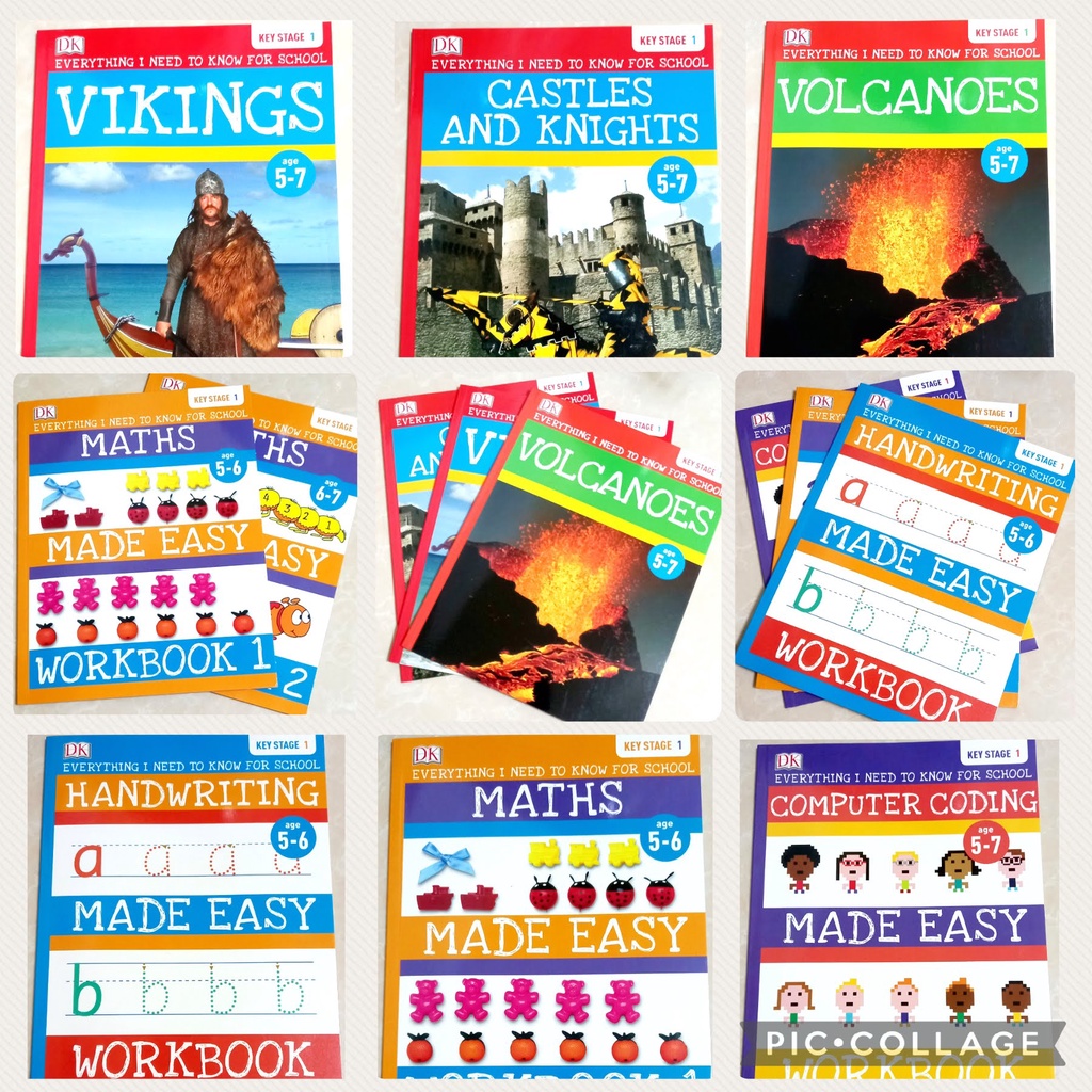 DK Workbook for Kids Math, Handwriting, Computer Coding DK Books for ...