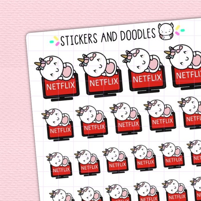 C-10 Cutiecorn Netflix Binge Watch Planner Stickers and doodles ...