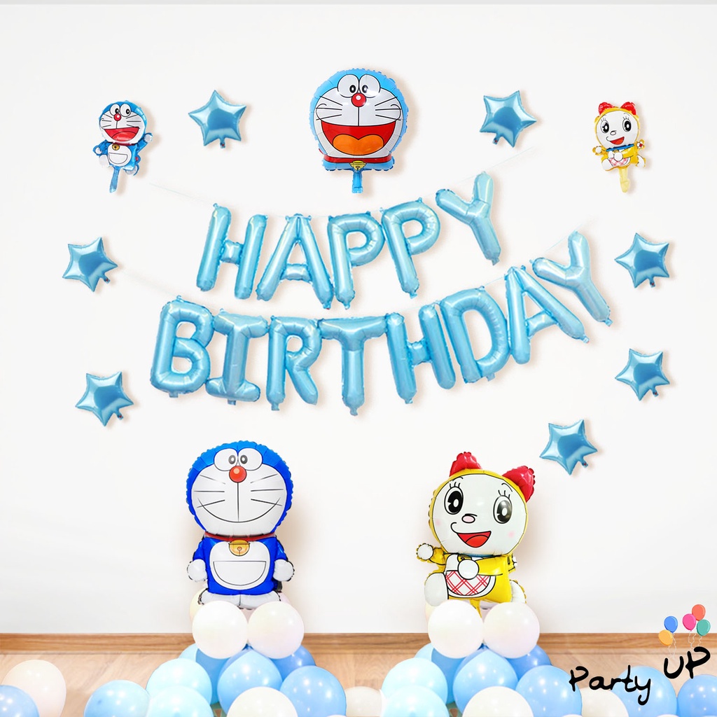 [Kids Package] Doraemon & Dorami Birthday Theme Balloon Decoration ...