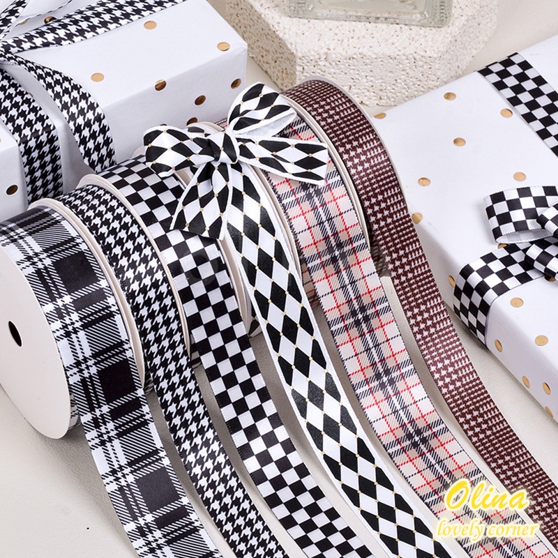 9metres/roll plaid series creative gift box flower packaging wedding ...