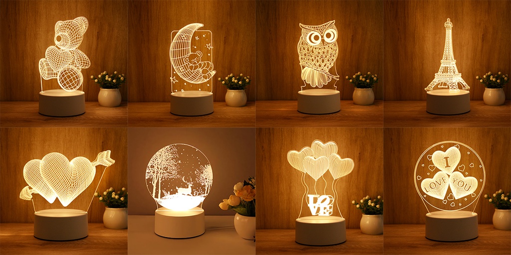 Holy Family Style 3D Acrylic LED Lamp Night Desk Lamp LED Table Lamp ...