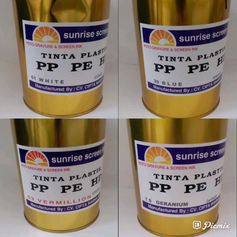 Pphd Sunrise Plastic Screen Printing Ink 1kg (Java Only) | Shopee ...