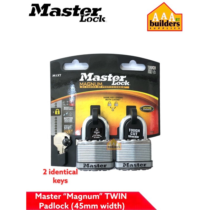 Master Magnum Double Padlock 2x45mm | Shopee Philippines