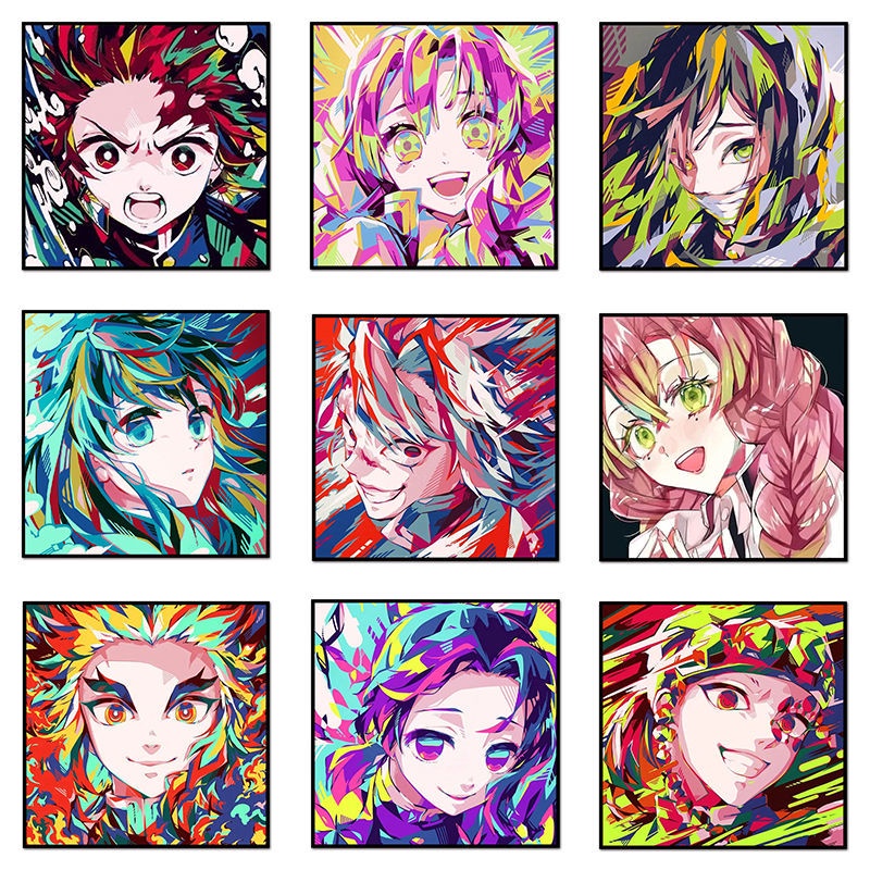 Anime Demon Slayer Diamond Painting Kimetsu No Yaiba DIY Manual Drawing ...