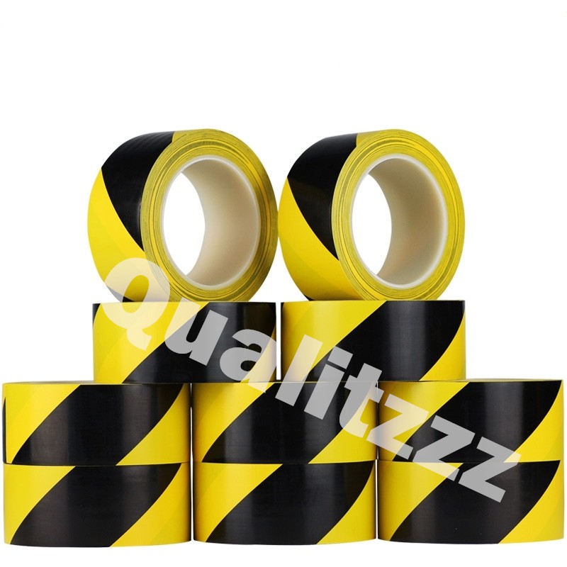 PVC Caution Warning Tape Alert Tape Black-Yellow Adhesive Tape | Shopee ...