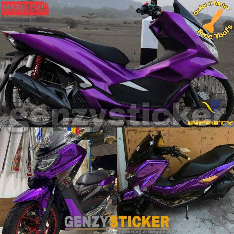 UNGU Purple scotlet sticker violet chrome mirror sticker purple candy ...
