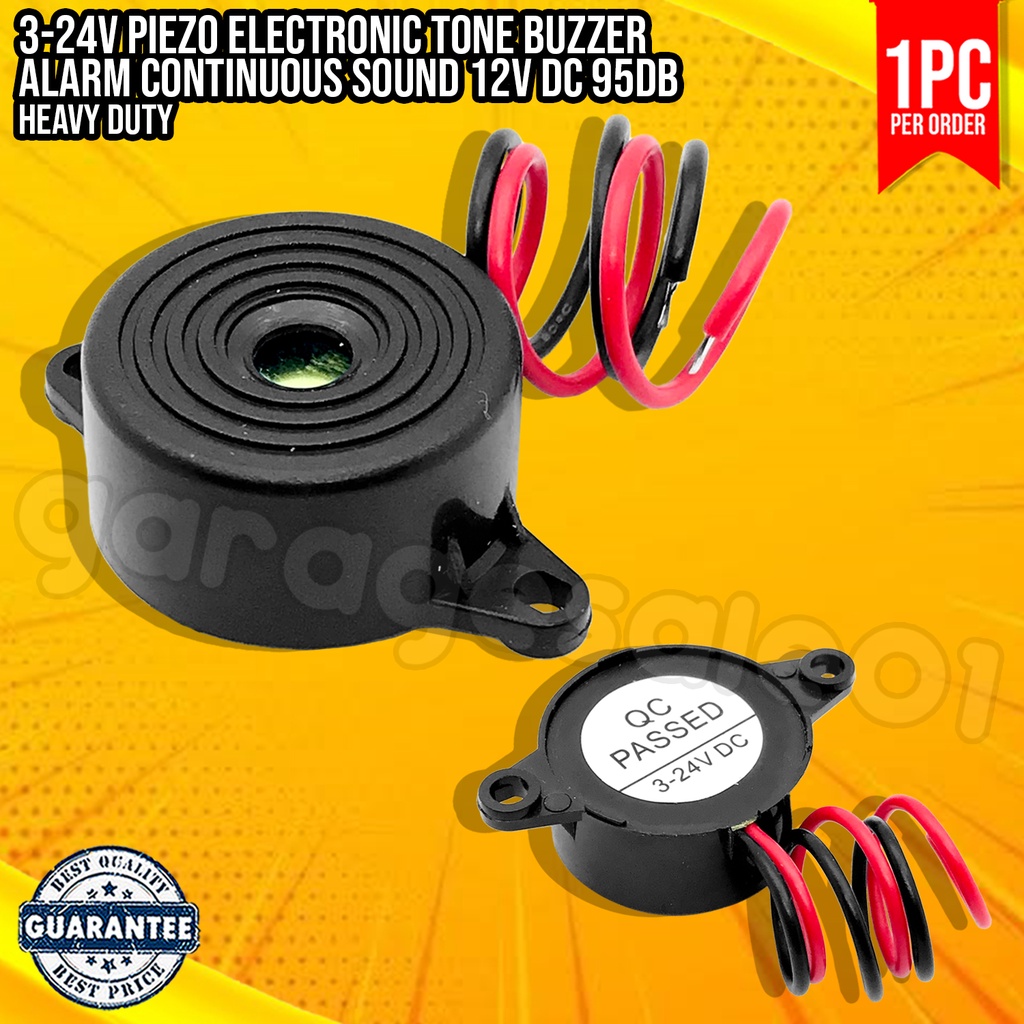 Durable 3-24V Piezo Electronic Buzzer Alarm 95DB Continuous Sound Beeper | Shopee Philippines
