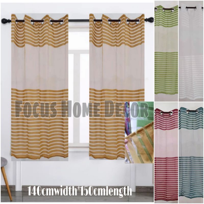 Window Lace Curtain , See Through Window Curtain 5ft. with 8rings ...