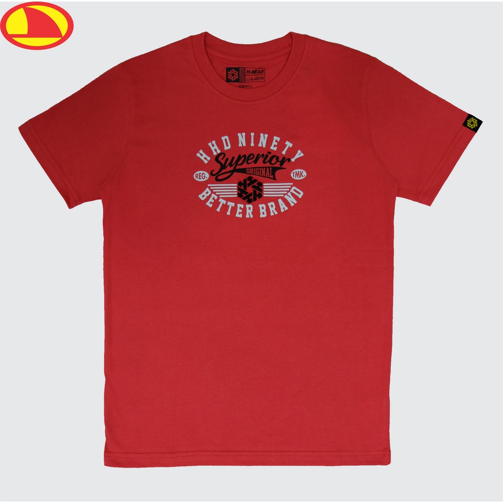 HAMMERHEAD MENS ROUND NECK PRINT W/ FLAT PRINT AND EMB. - M.BLUE/H.RED ...
