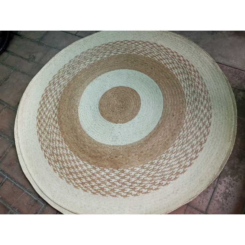 Quezon Handicrafts - Buri mat tritone white and sabatan - 5 feet ...