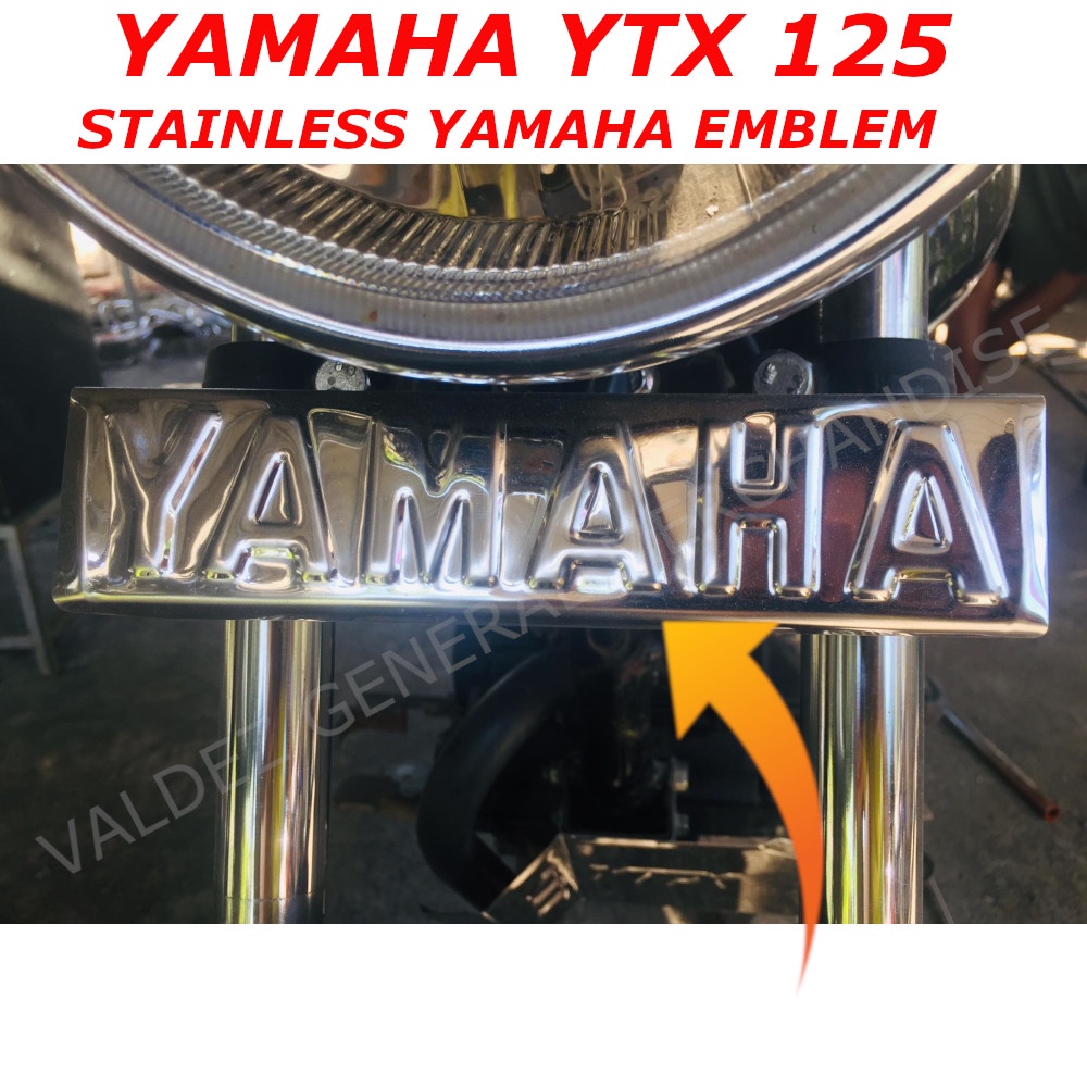 Valdez, Yamaha YTX 125, NEW STAINLESS EMBLEM, YAMAHA Logo | Shopee ...