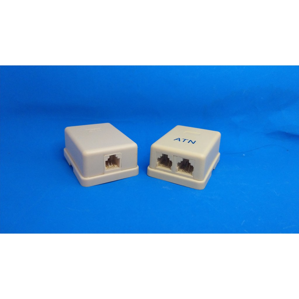 1 Hole / 2 Hole Telephone Cable Rosette Box RJ11 | Shopee Philippines