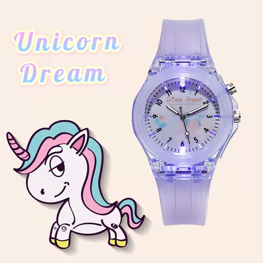 Unicorn Watch for Kids Girl Boy Pony Watch Luminous Quartz Silicone ...