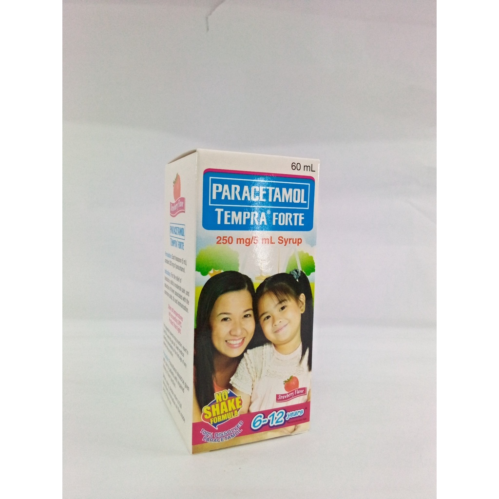 Tempra Forte 6-12 years old 250mg/5ml Syrup 60ml (Strawberry Flavor ...