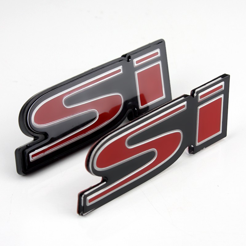 2 X SI Logo Rear Side Emblem Badge Sticker Decal For Honda | Shopee ...