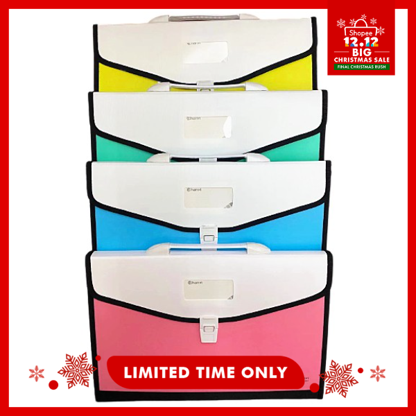 HOKKA Expandable Envelope FC Size with Handle and Clip Lock (40cm*28cm ...