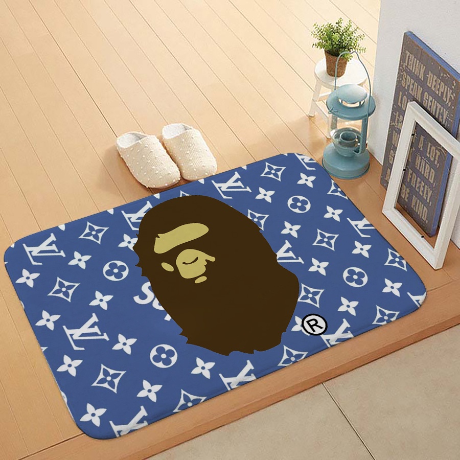 Bape Printed Floor Carpet For Kids Room Bedroom Decoration Balcony Anti ...