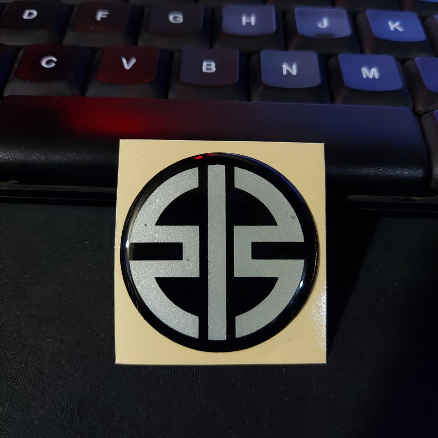 PUTIH HITAM Kawasaki H2 Logo Resin Embossed Sticker Scotlite Material ...