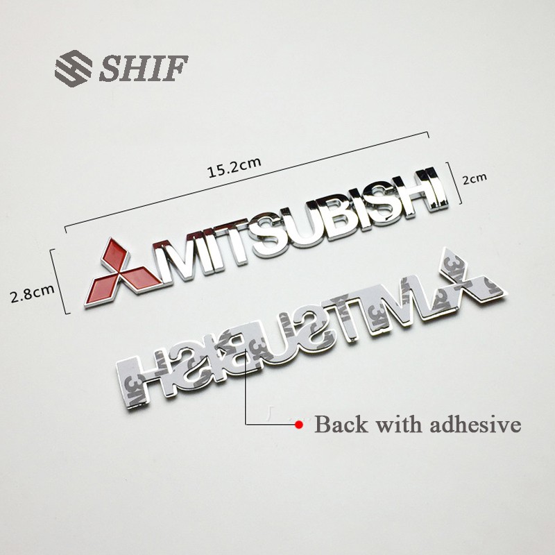 Mitsubishi 3D Side Fender Rear Trunk Emblem Badge Sticker Decal For ...