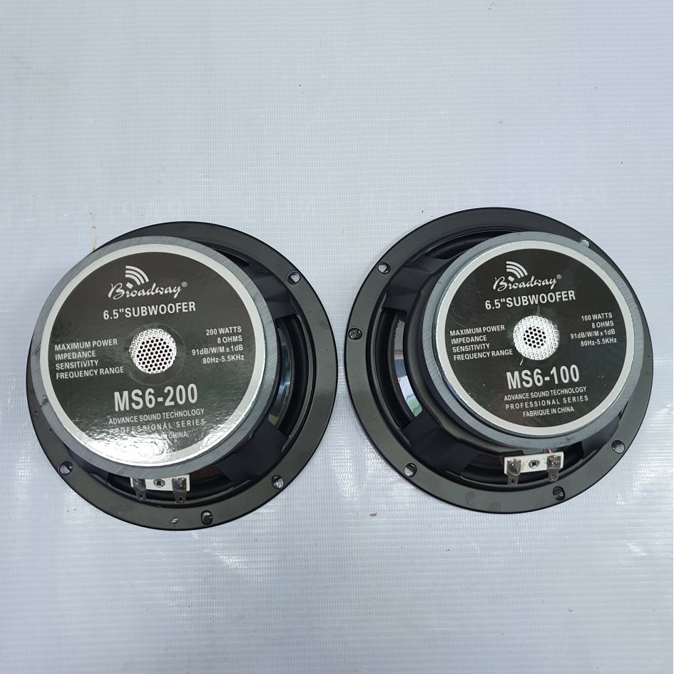 MS6-100/MS6-200 Broadway 6.5 inches Subwoofer 100Watts/200Watts ...