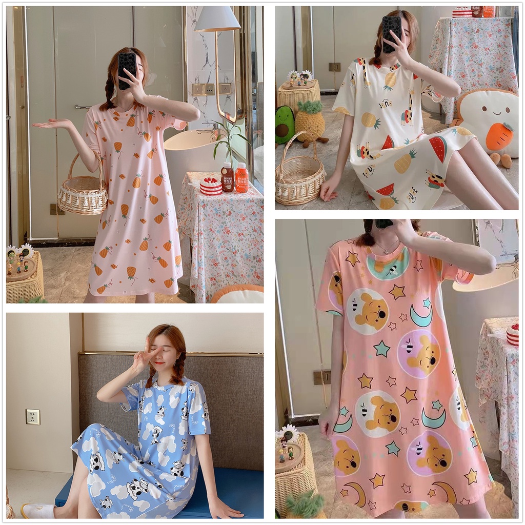 Korean adult duster Ladies women sleepwear Duster Dress(COD) | Shopee ...