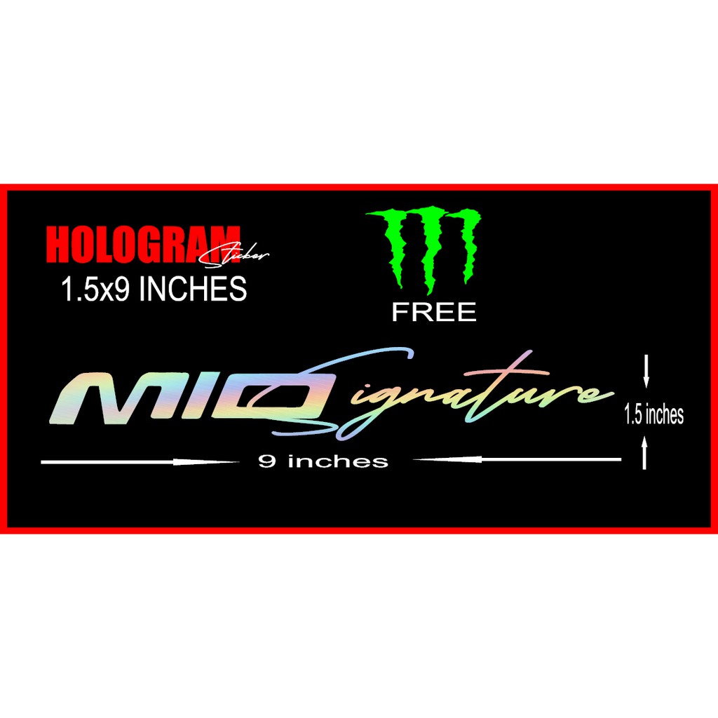 MIO SIGNATURE HOLORAM sticker 1.5X9 INCHES | Shopee Philippines