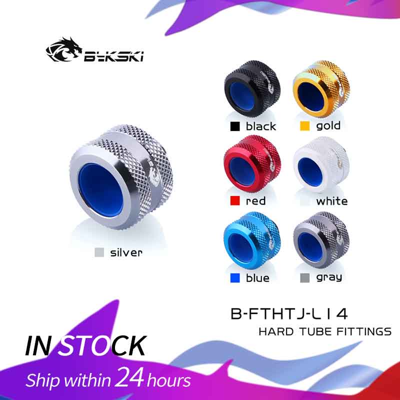 Bykski pc water cooling Hard tube fittings connector for Fitting For OD12mm 14mm 16mm G1/4 ...