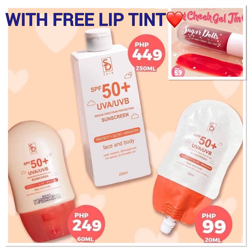 SUGAR DOLLS SUNSCREEN BROAD SPECTRUM PROTECTION SPF50 | Shopee Philippines