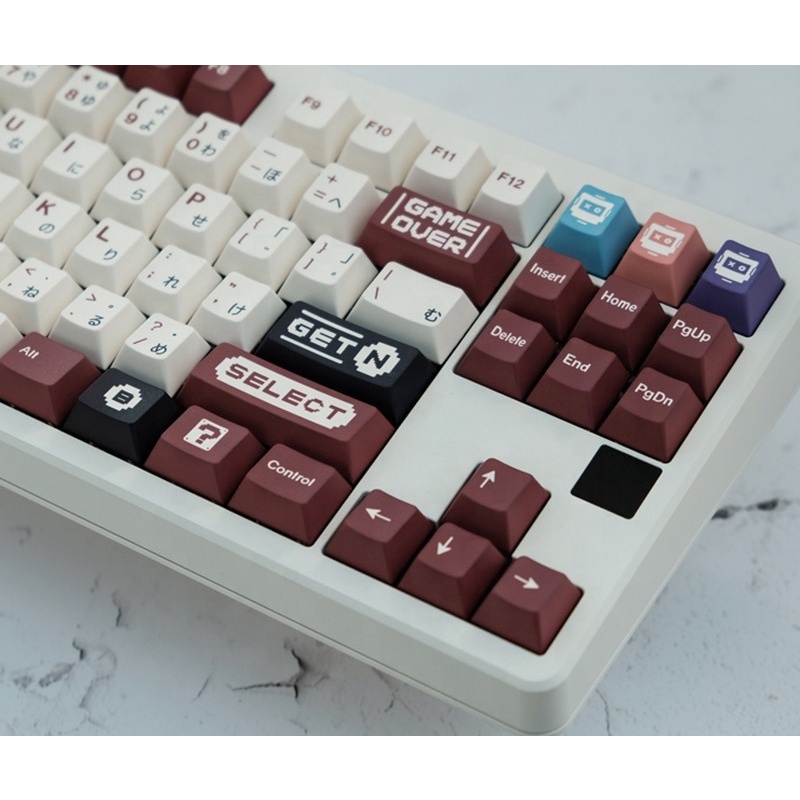 Retro Famicom 141 Keys PBT Dye Sublimation Cherry Profile Keycaps Set ...