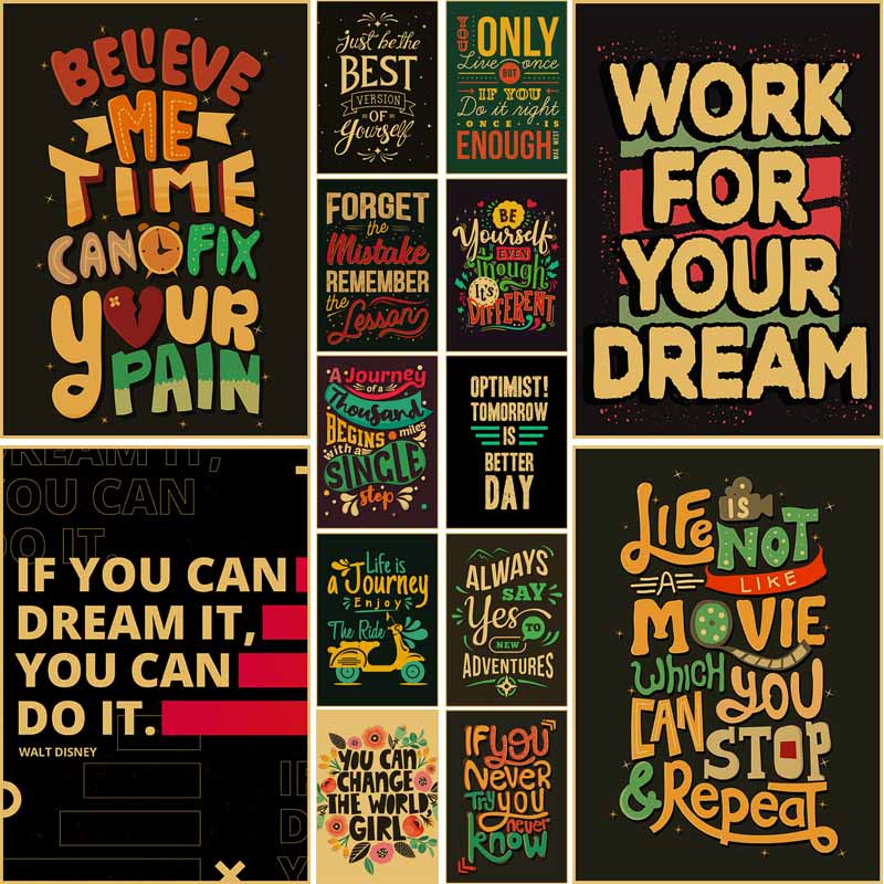 Kraft Paper Inspirational Poster and Prints Text Art Posters ...