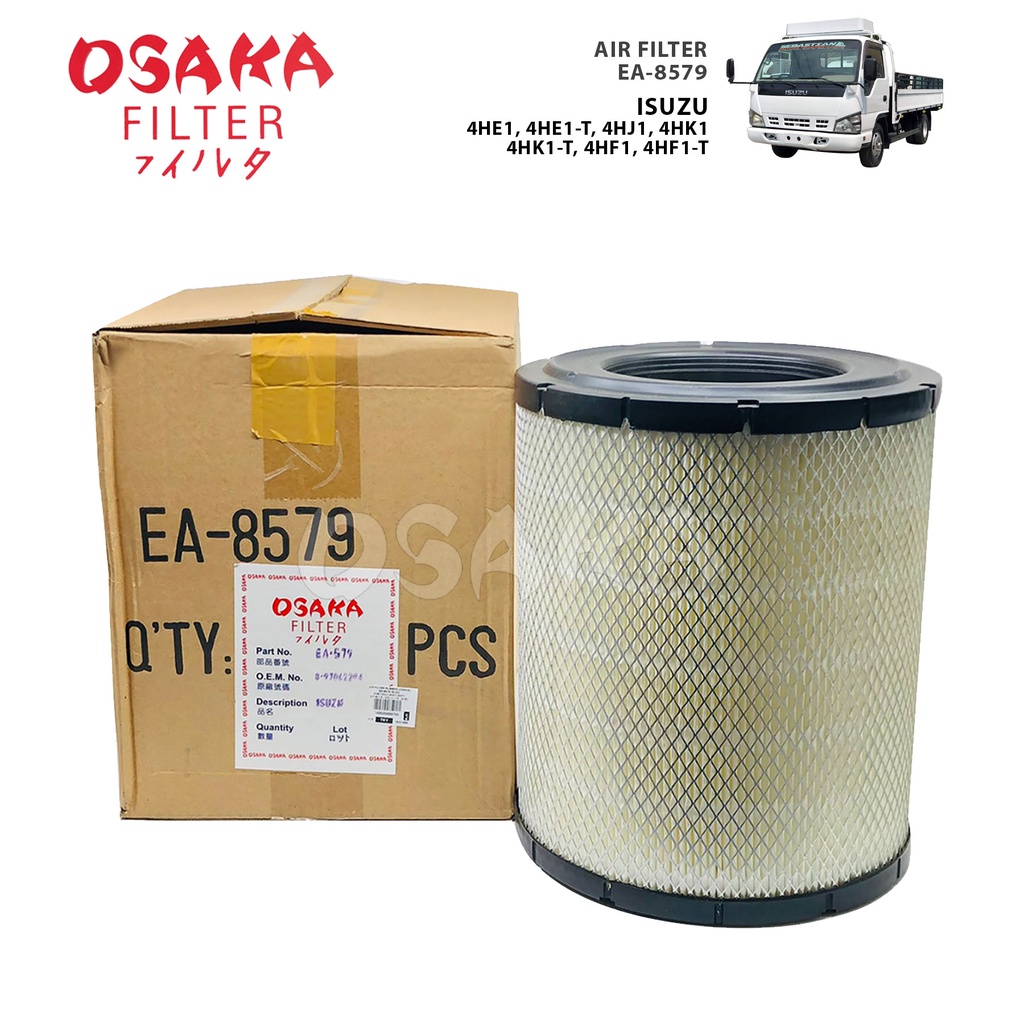 OSAKA AIR FILTER RUBBER ISUZU 4HE1, 4HE1-T, 4HJ1, 4HK1, 4HK1-T, 4HF1, 4HF1-T EA8579 ( 1 PC ...