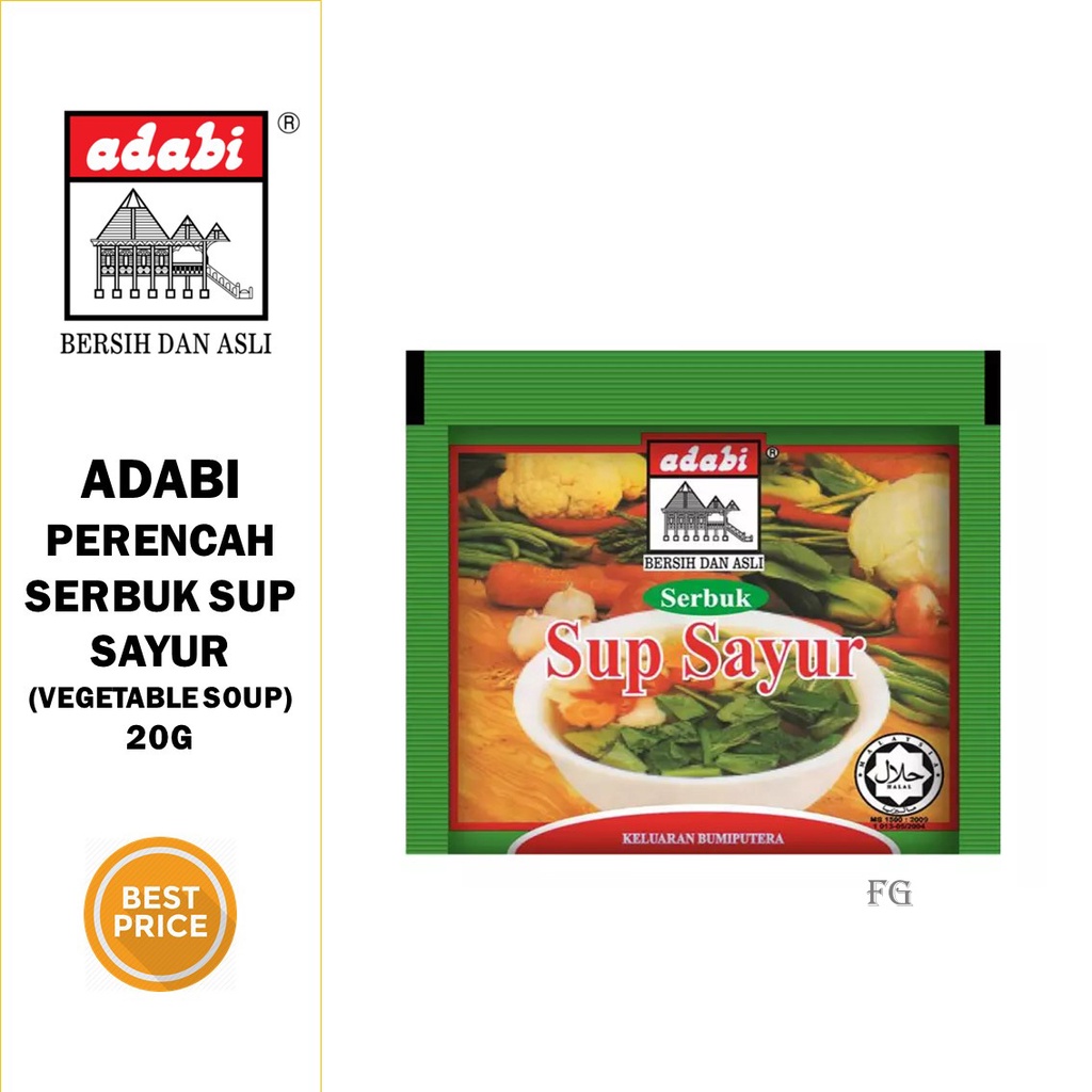 Adabi Vegetable Soup Powder 20g | Shopee Philippines