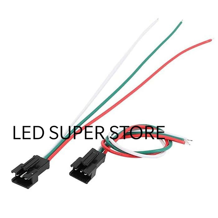 [100 sets] 3 pin DC SM socket cables SM 3P DC Female Male Pair | JST ...