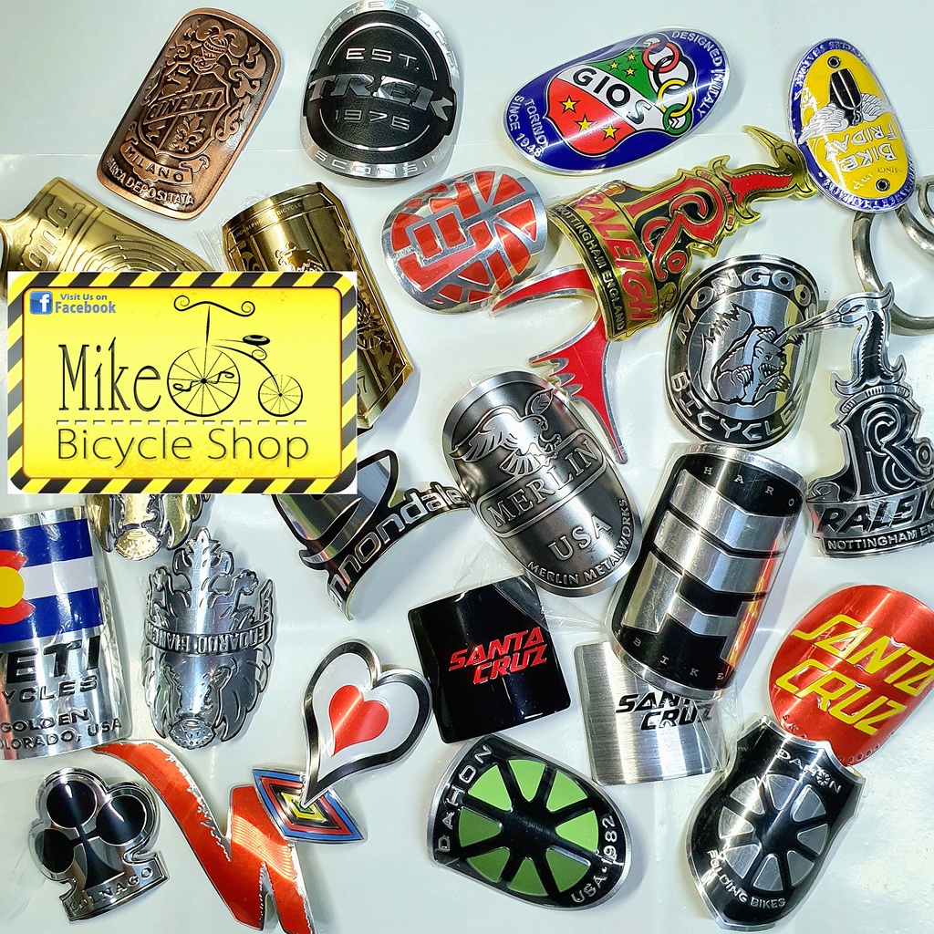 Bicycle Emblem Tag Head Badge Logo Aluminium Decoration Stickers Tag ...