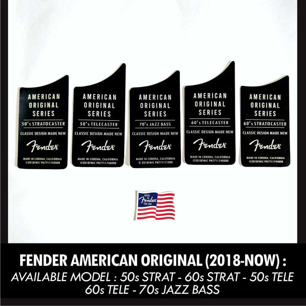 Fender USA Guitar And Bass Pickguard Sticker Set Pickguard | Shopee ...