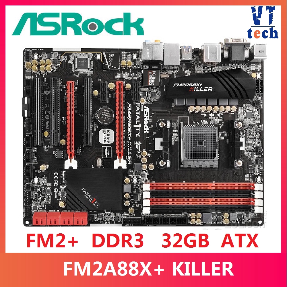 ASROCK FM2A88X+ KILLER Desktop Motherboard AMD A88X Socket FM2/FM2+ DDR3 64GB ATX Original Used ...