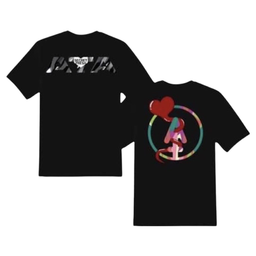 SECRET FRESH X Above The Ankle / Isperm Multi Color Black Tee | Shopee ...