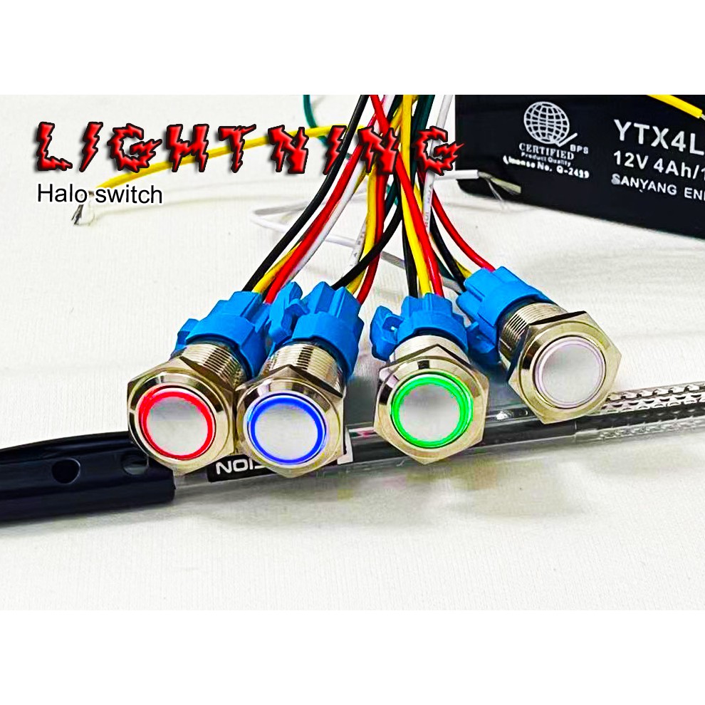 Halo switch button switch with light | Shopee Philippines