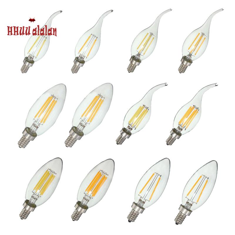 Dimmable E12 2W COB Edison Candle Flame Filament LED Light Bulb Lamp 10*3.5cm | Shopee Philippines