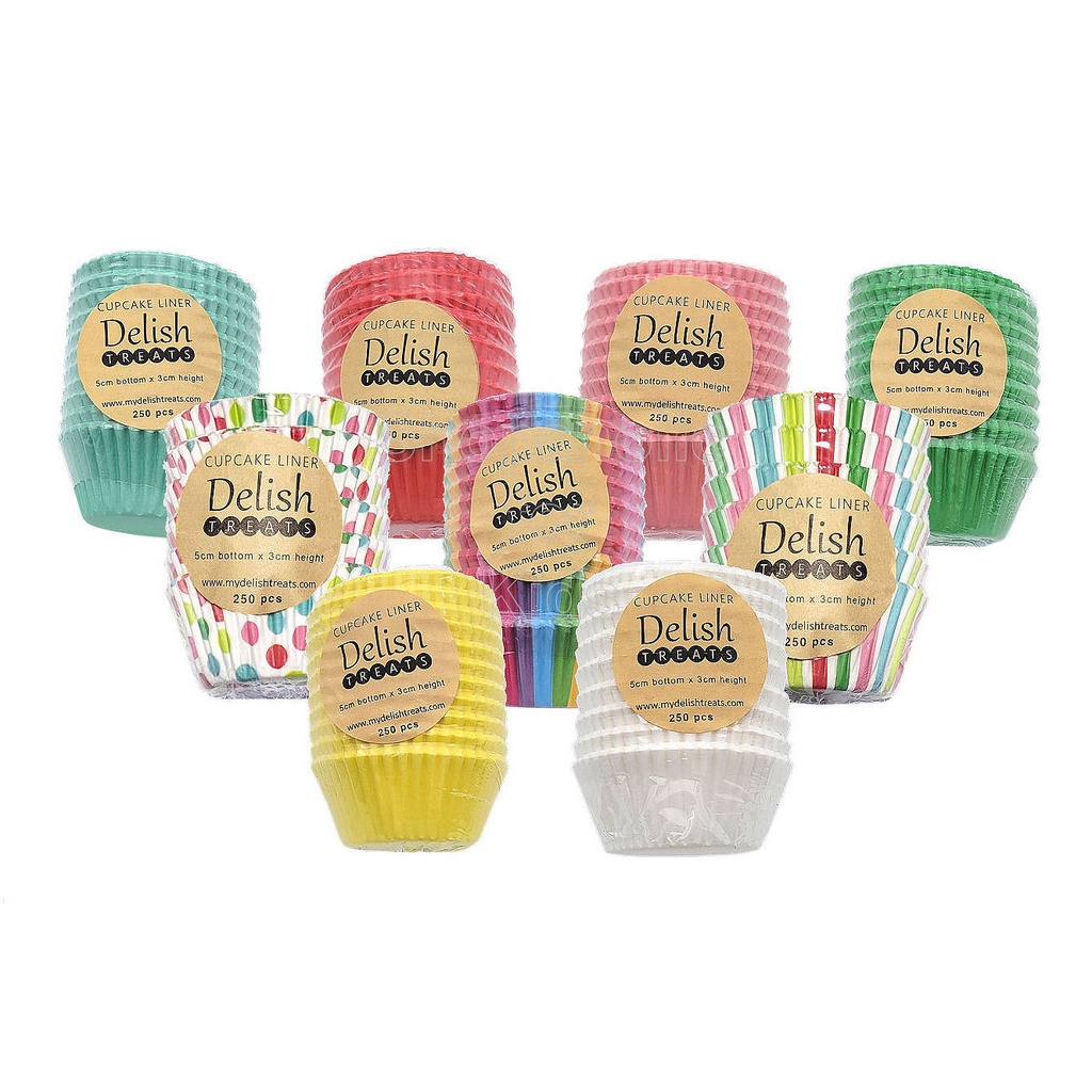 Delish Treats Cupcake Liners - Pack of 250pcs 3oz 2oz 3/4oz s4kph ...