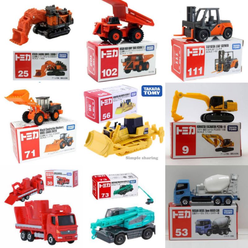MESIN TOMICA CONSTRUCTION VEHICLE COLLECTION TAKARA TOMY DIECAST CAR ...