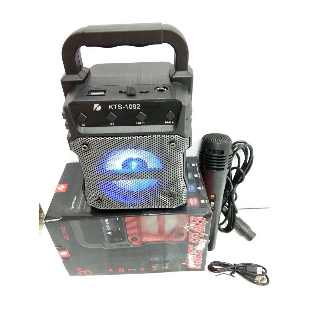 pinsan KTS-1092 Karaoke Wireless Bluetooth portable LED speaker with ...