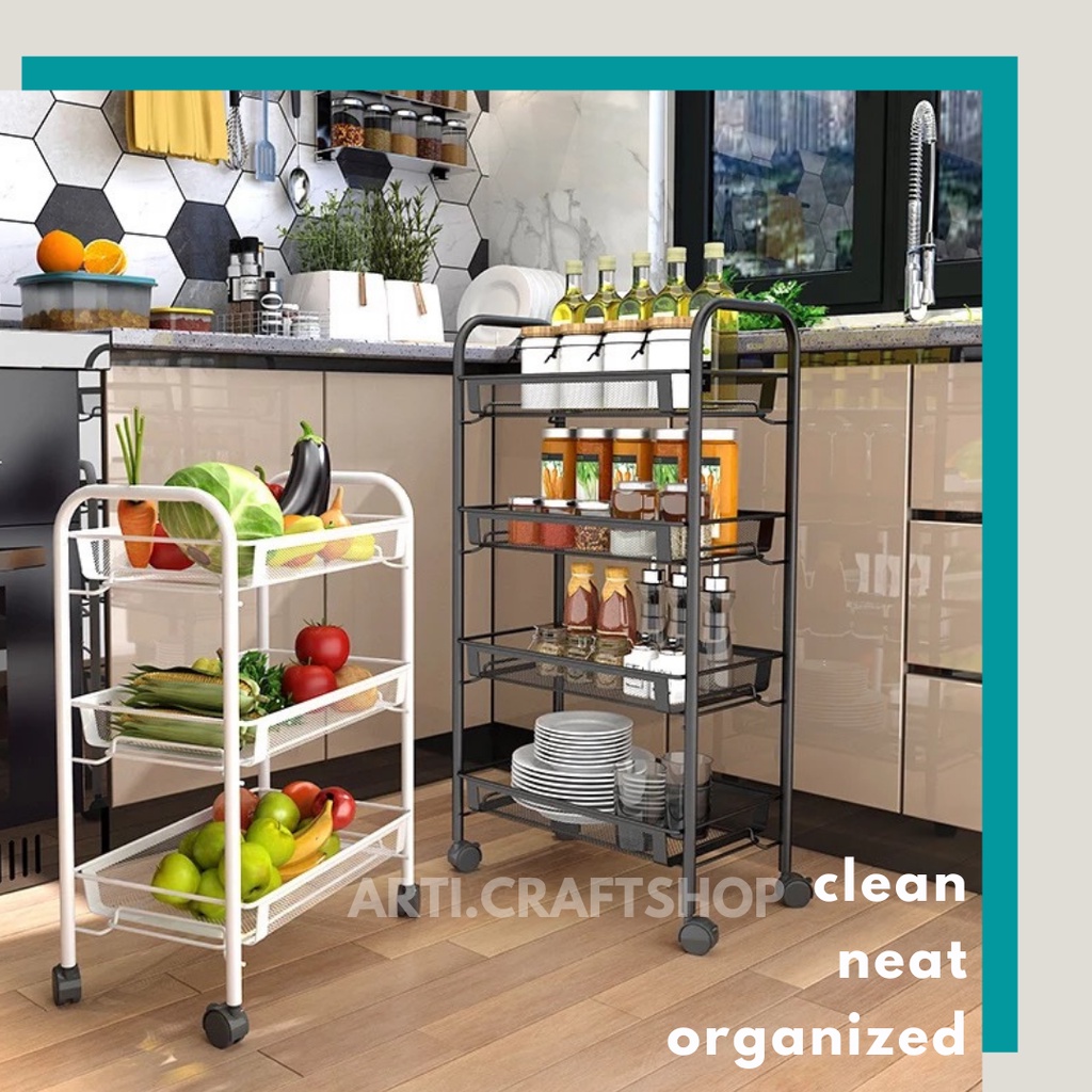 Nordic Style Minimalist Multi-purpose Shelves Rack Organizer | Shopee ...