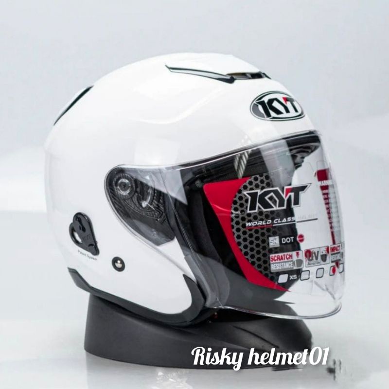 Original white KYT Kyoto Half face helmet | Shopee Philippines