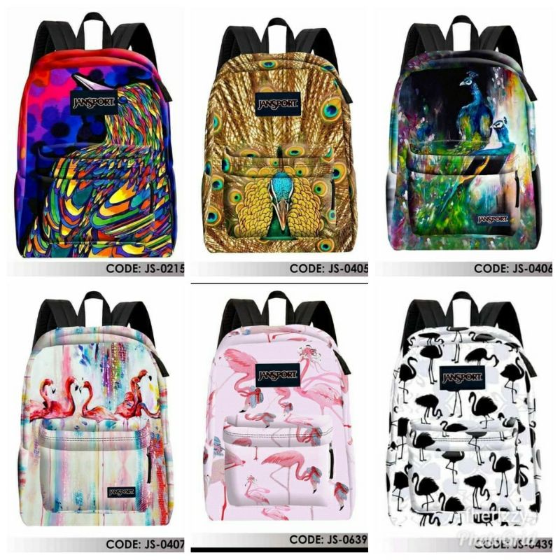 COD J a n s p o r t LIMITED EDITIONS PEACOCK, FLAMINGO, BIRDS Designs ...